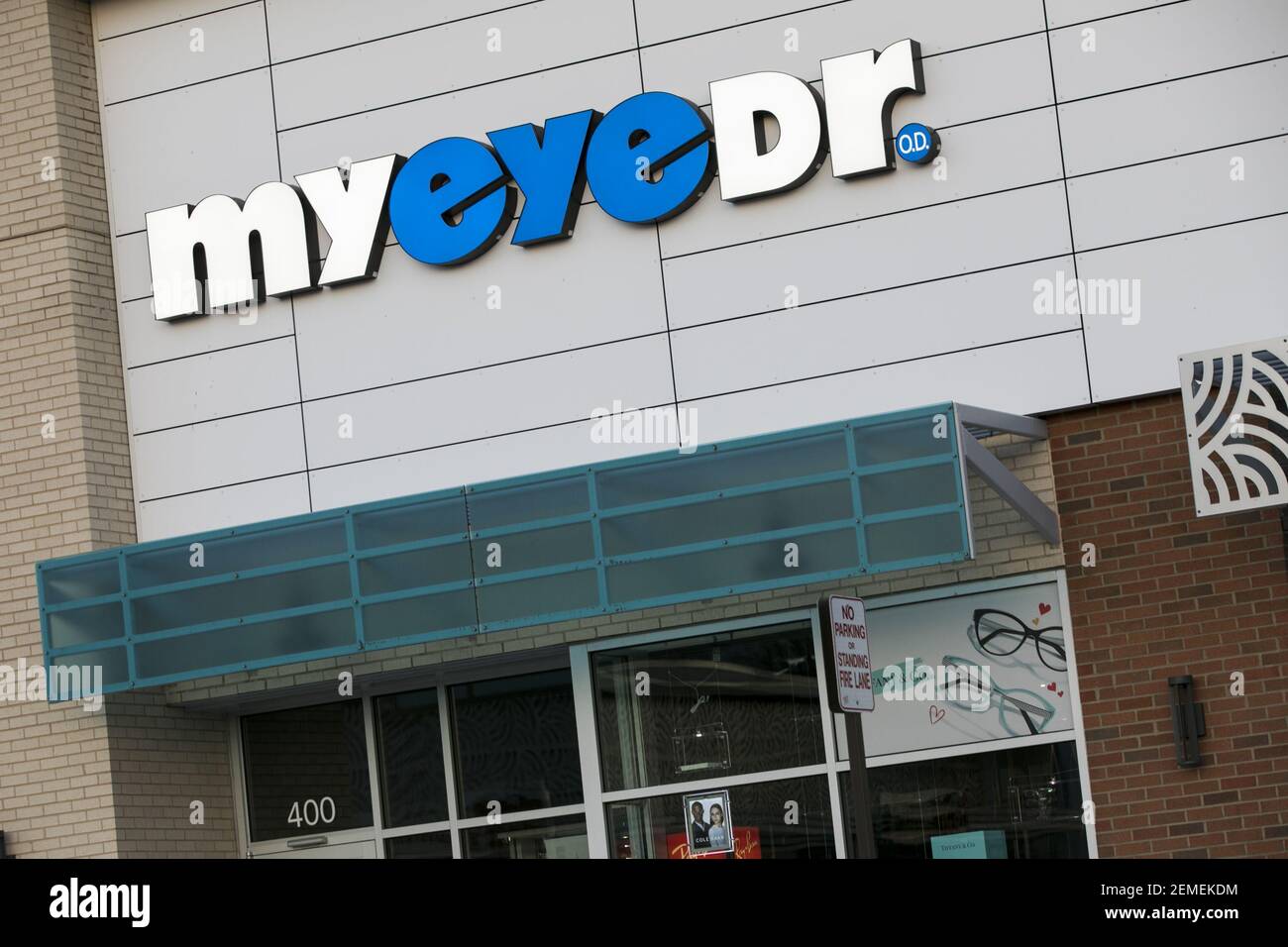 A logo sign outside of a MyEyeDr., retail store location in Chantilly ...