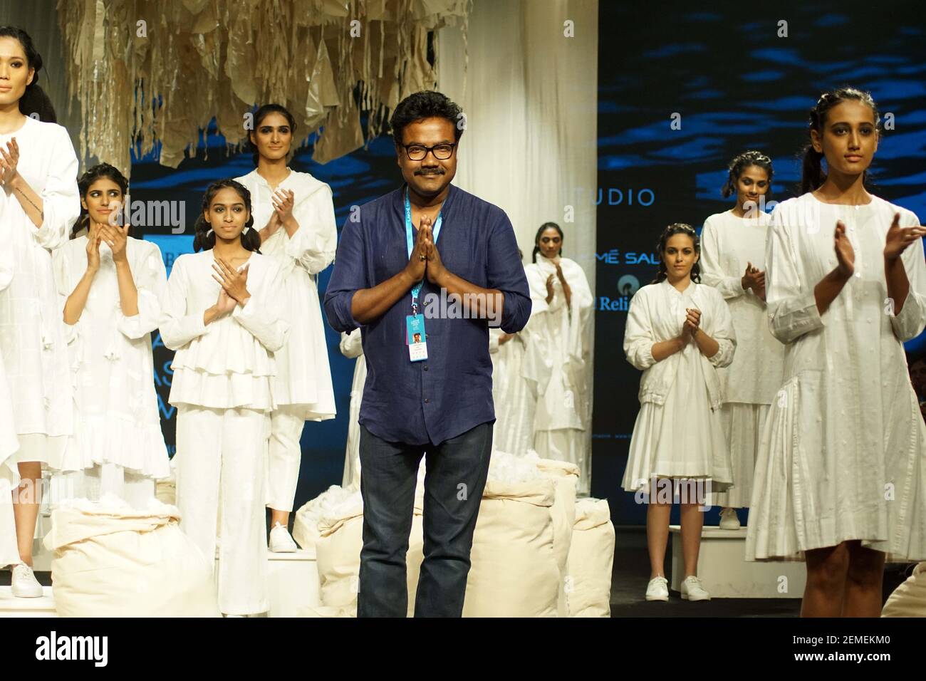 MUMBAI, INDIA - JANUARY 31: Designer Soumitra Mondal Marg' greets the ...
