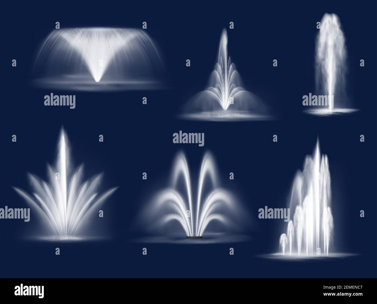 Fountains cascades Stock Vector Images - Alamy