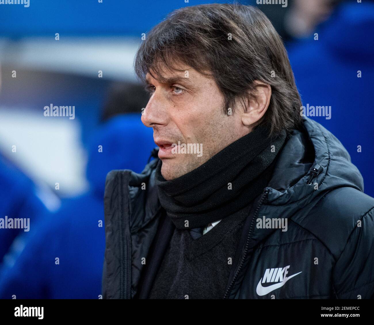 LONDON, ENGLAND - FEBRUARY 20: Antonio Conte during the UEFA Champions ...