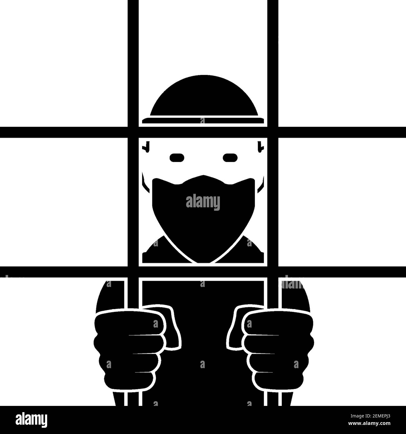 Inmate prisoner convict fence Stock Vector Images - Alamy