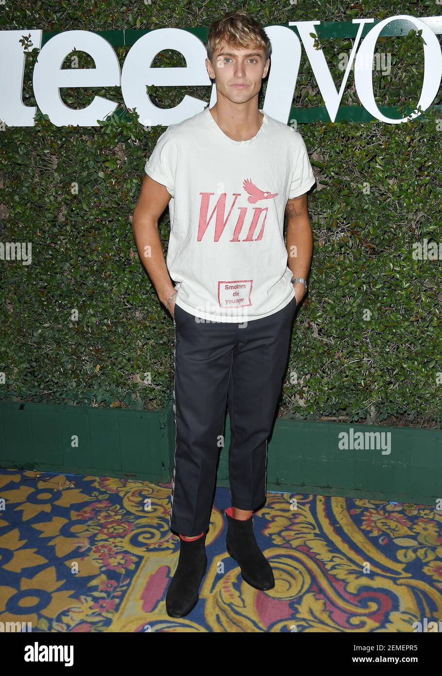 Hart Denton arrives at Teen Vogue's 2019 Young Hollywood Party held at ...