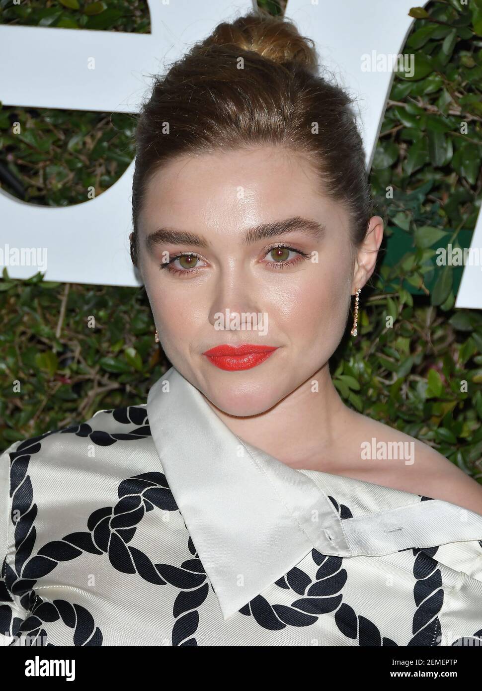 Florence Pugh arrives at Teen Vogue's 2019 Young Hollywood Party held ...