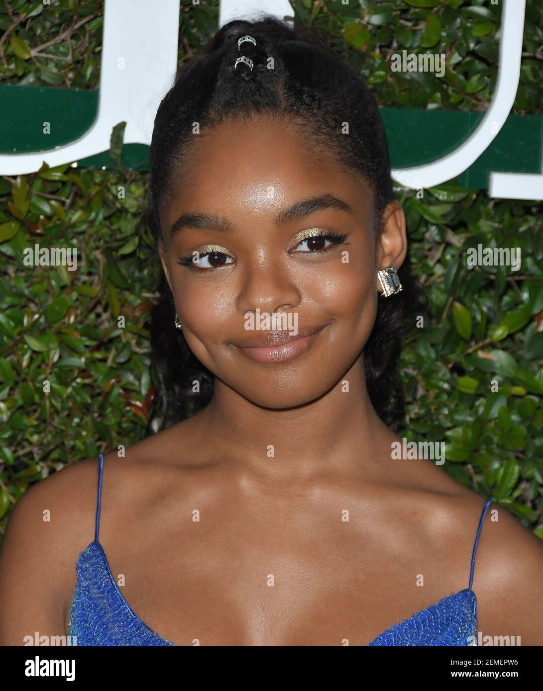 Marsai Martin arrives at Teen Vogue's 2019 Young Hollywood Party held ...