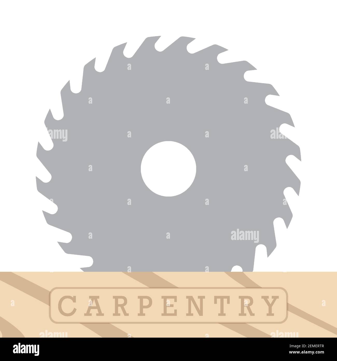 Carpentry emblem. Flat vector illustration isolated on white Stock ...