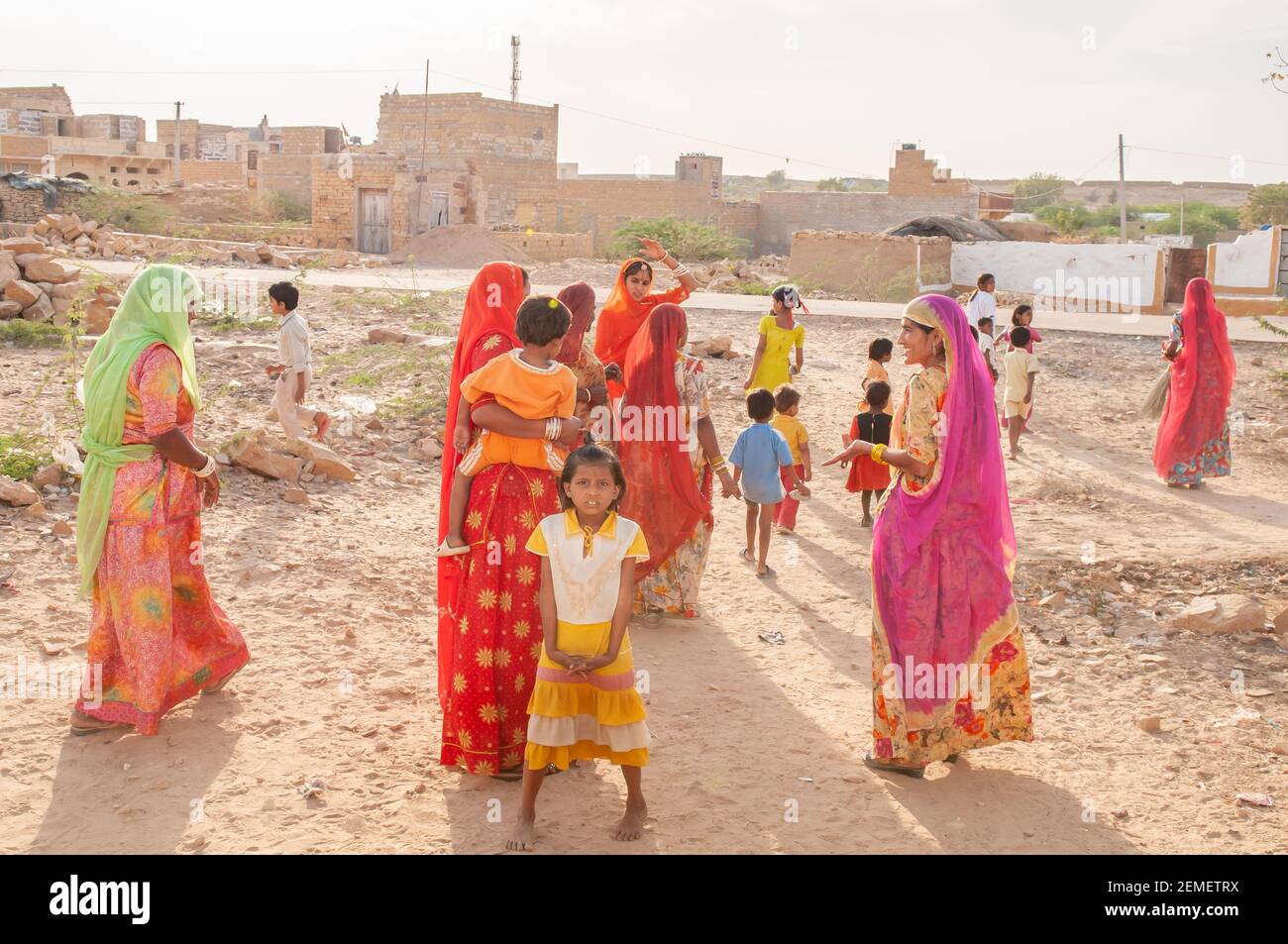 Rajasthan. India. 07-02-2018. Woman dress with colorful cloths and ...