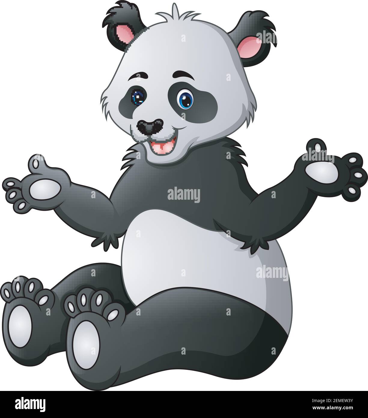 Vector illustration of Cute panda cartoon Stock Vector Image & Art - Alamy