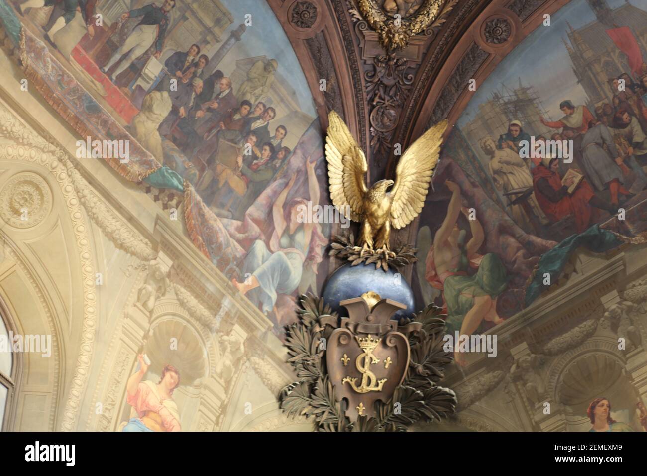 Ceiling painting louvre museum paris hi-res stock photography and ...