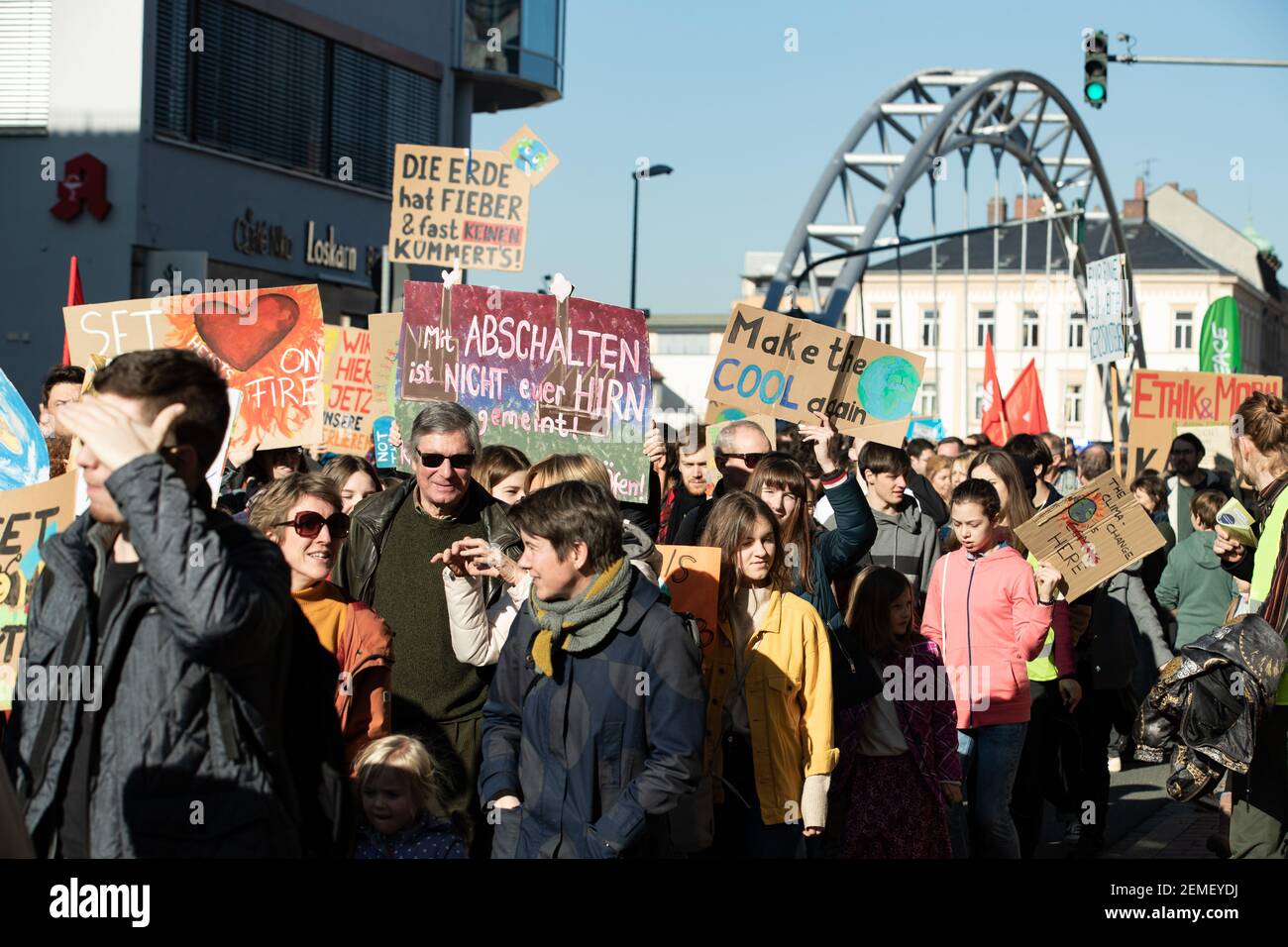 Some 1000 mostly (very) young protestors joined a demonstration for ...