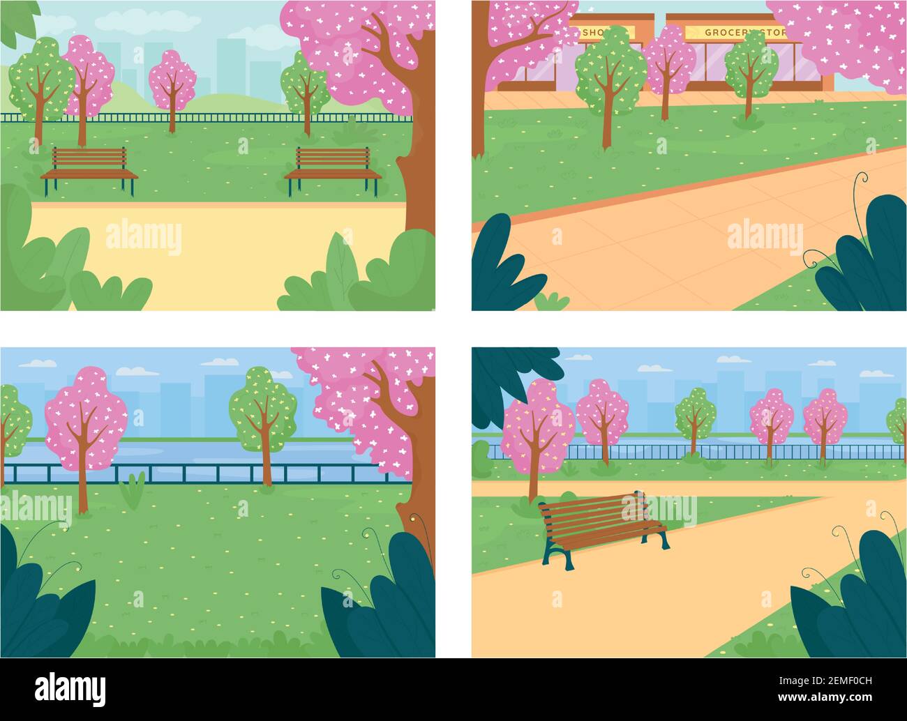 Seasonal street scene Cut Out Stock Images & Pictures - Alamy