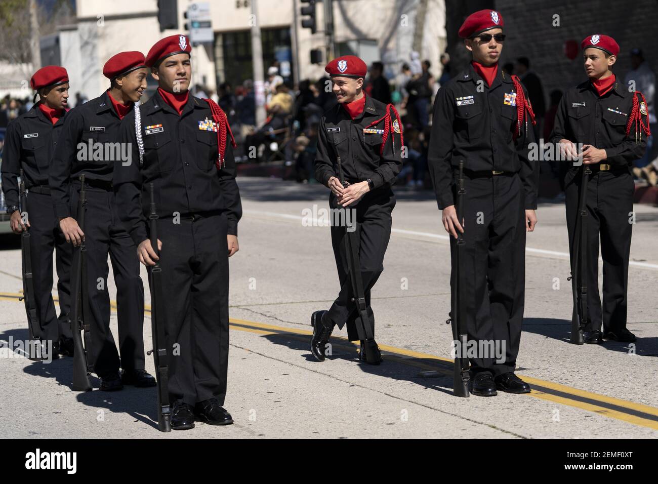Participants in the 37th Annual Black History Parade in Pasadena ...