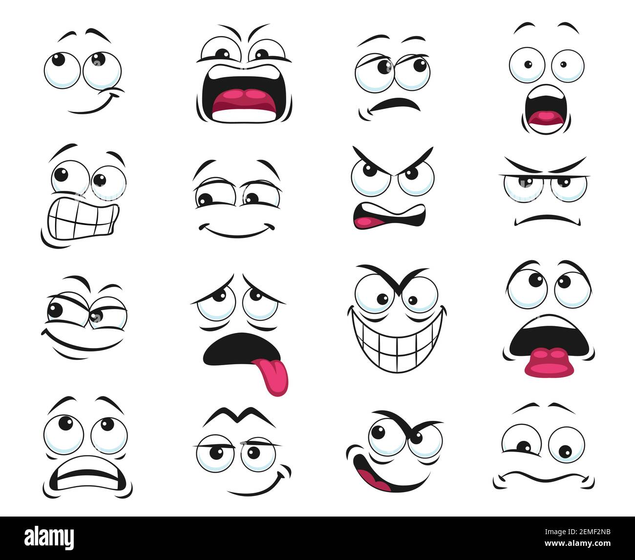 Funny Cartoon Scared Faces