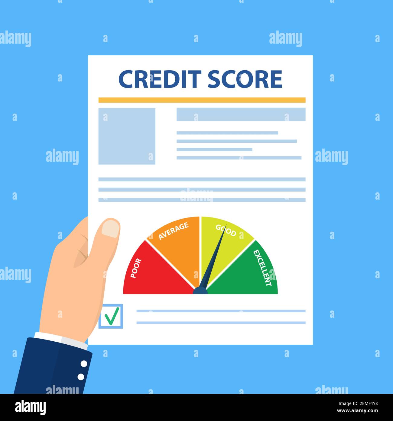 Credit score concept chart Stock Vector Images - Alamy