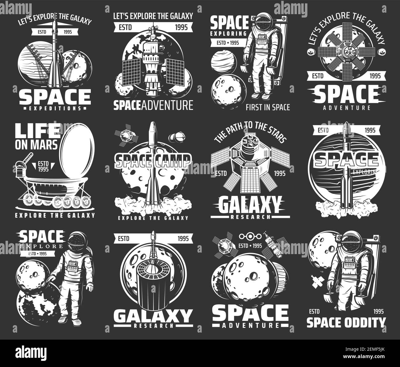 Alien icon in monochrome Black and White Stock Photos & Images - Alamy