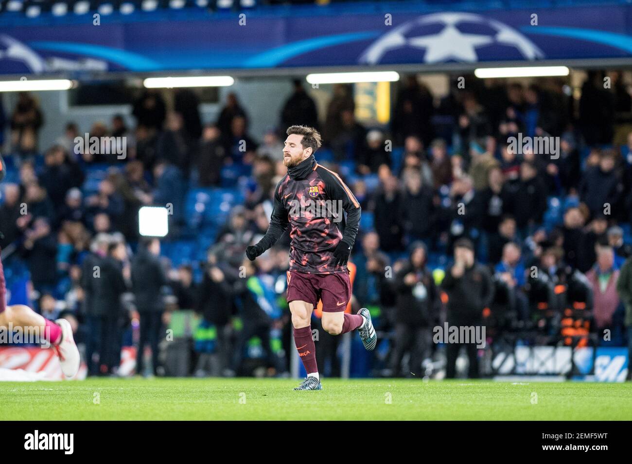 LONDON, ENGLAND - FEBRUARY 20: Lionel Messi during the UEFA Champions ...