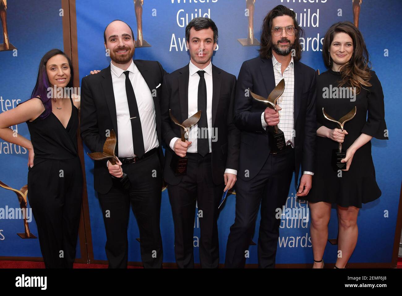 Eric Notarnicola, Nathan Fielder, Leo Allen and Carrie Kemper poses in ...