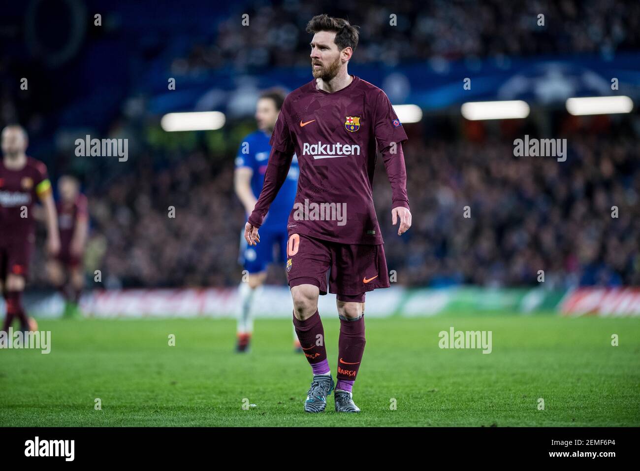 LONDON, ENGLAND - FEBRUARY 20: Lionel Messi during the UEFA Champions ...