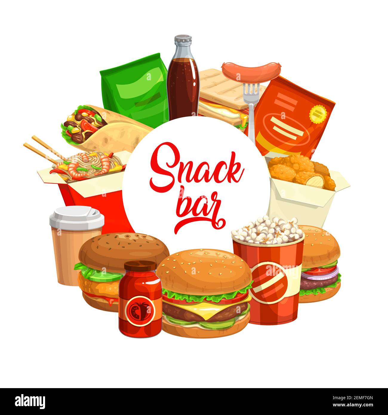 Junk Food Snacks Clipart
