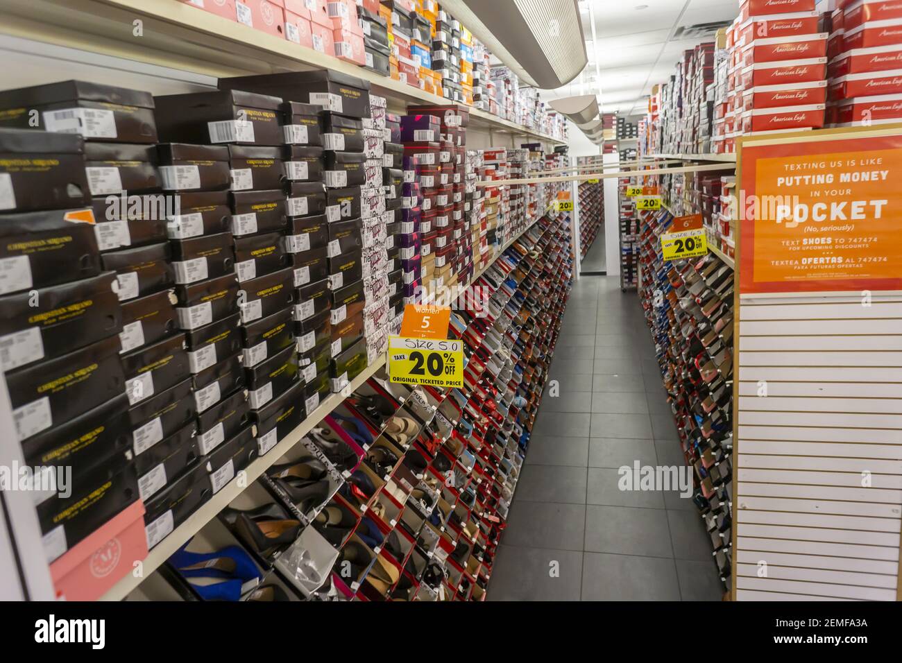 A Payless ShoeSource store in Herald Square in New York showing their ...