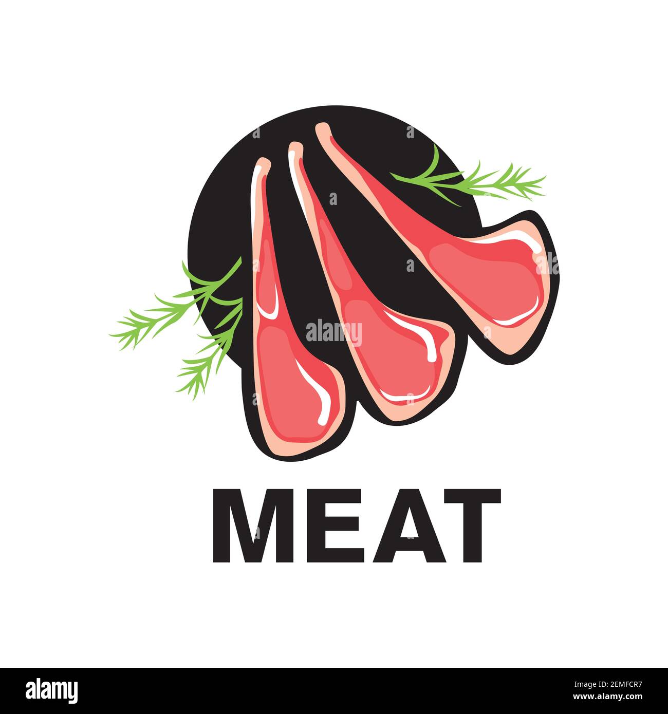 Vector logo of a meat shop and restaurant Stock Vector Image & Art - Alamy