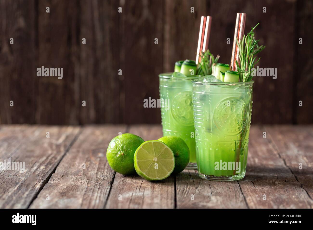 Pair of tropical ice cold refreshment smoothies packed with healthy ...