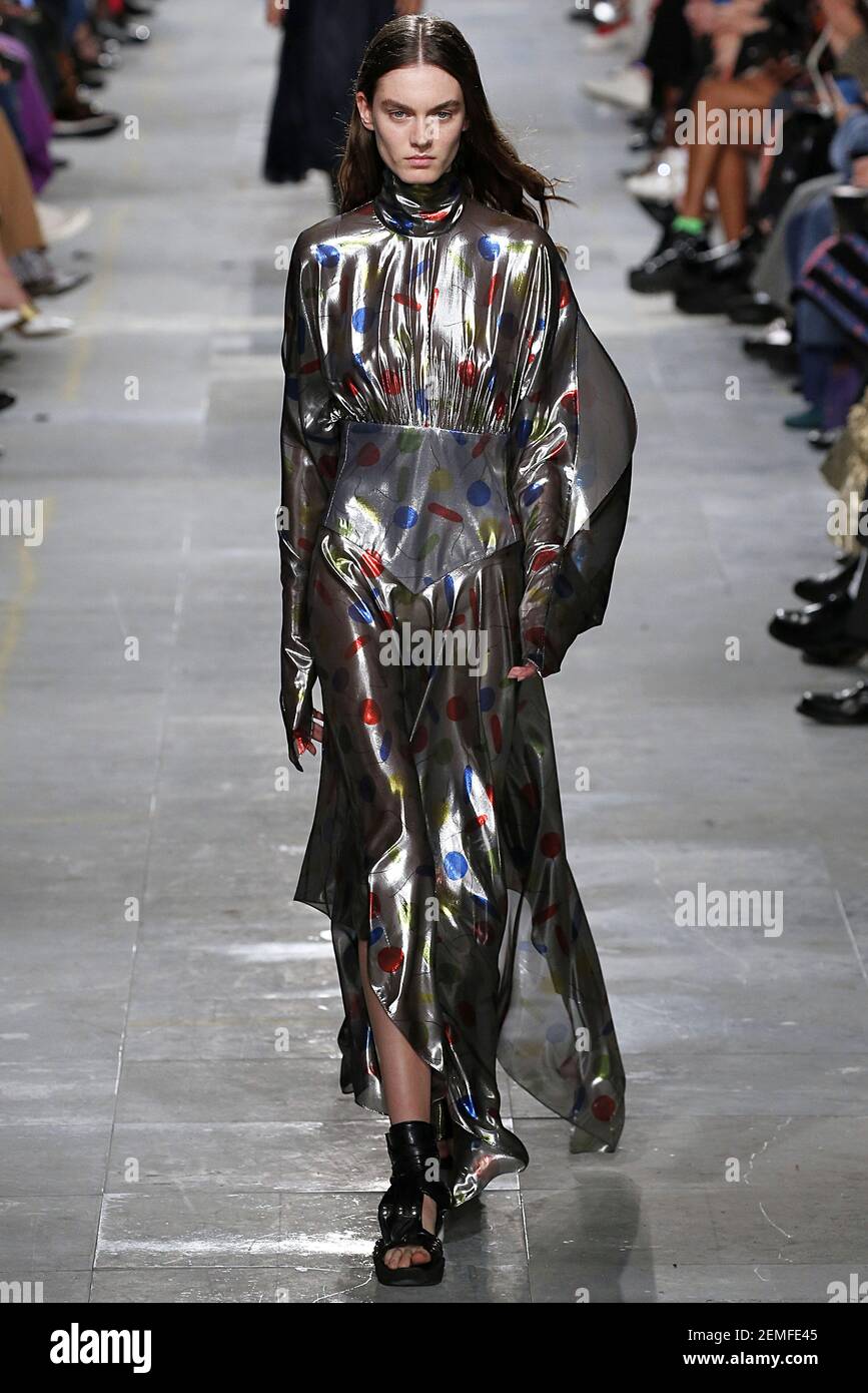 Model Hannah Claverie walks on the runway during the Christopher Kane ...
