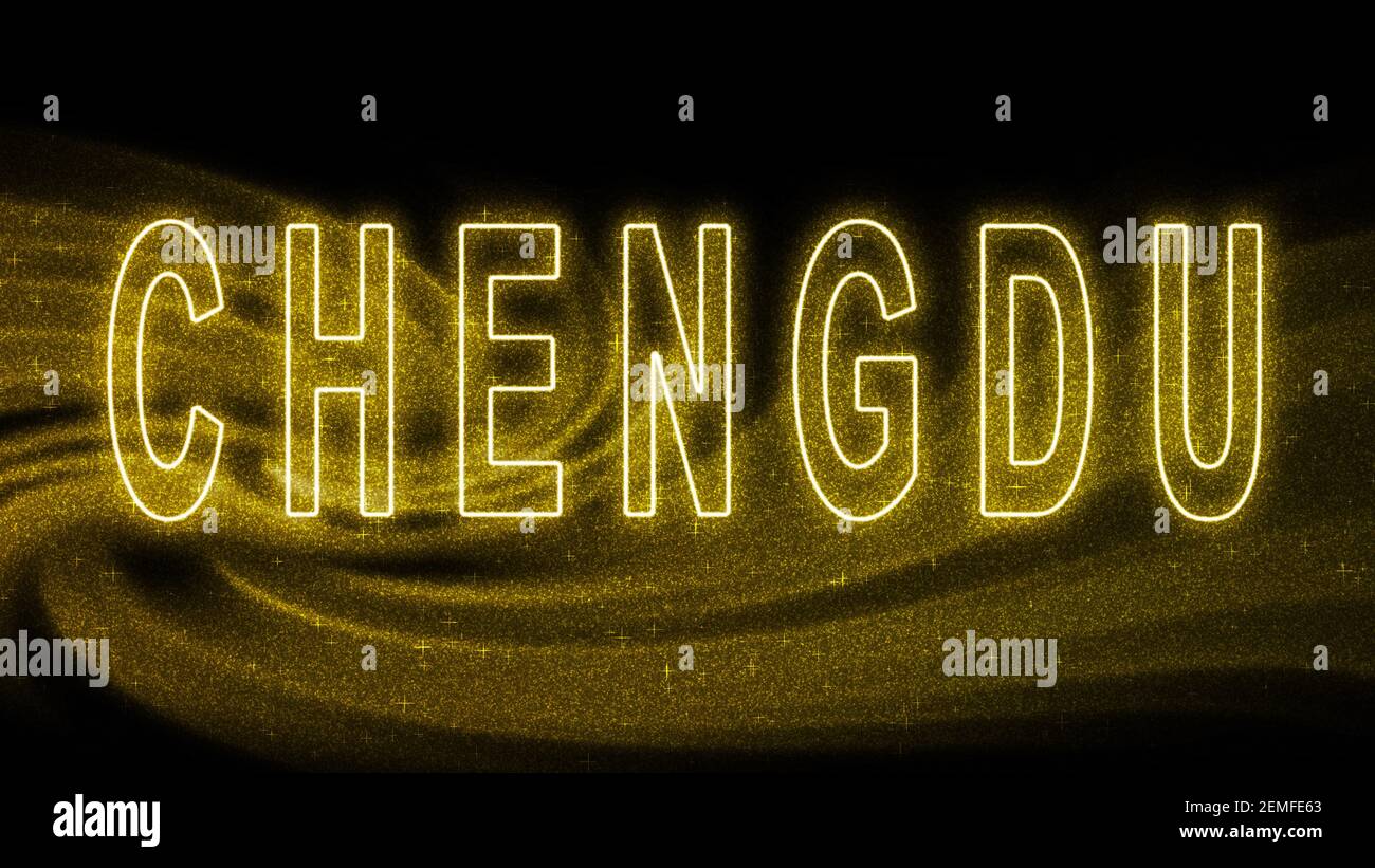 Chengdu Gold glitter lettering, Chengdu Tourism and travel, Creative ...
