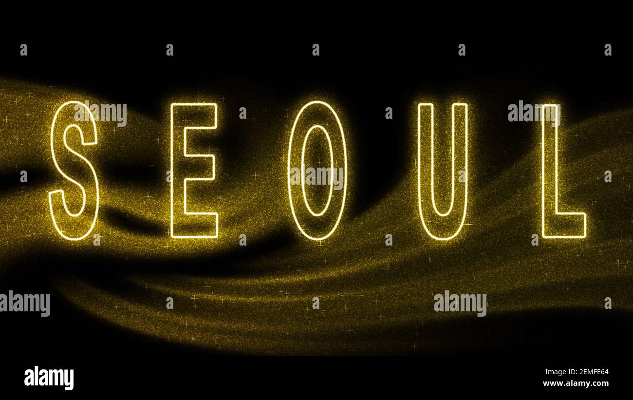 Seoul Gold glitter lettering, Seoul Tourism and travel, Creative ...