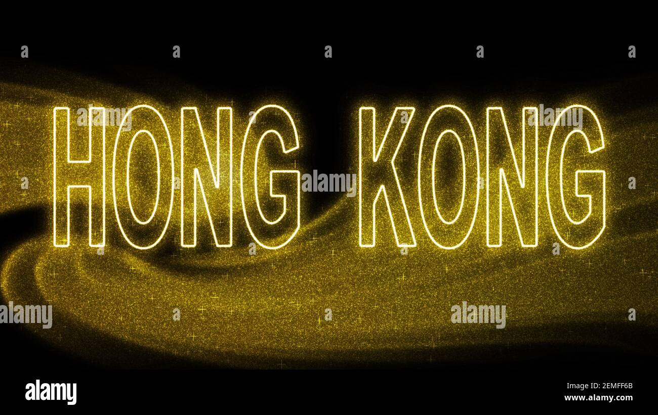Hong Kong Gold glitter lettering, Hong Kong Tourism and travel ...