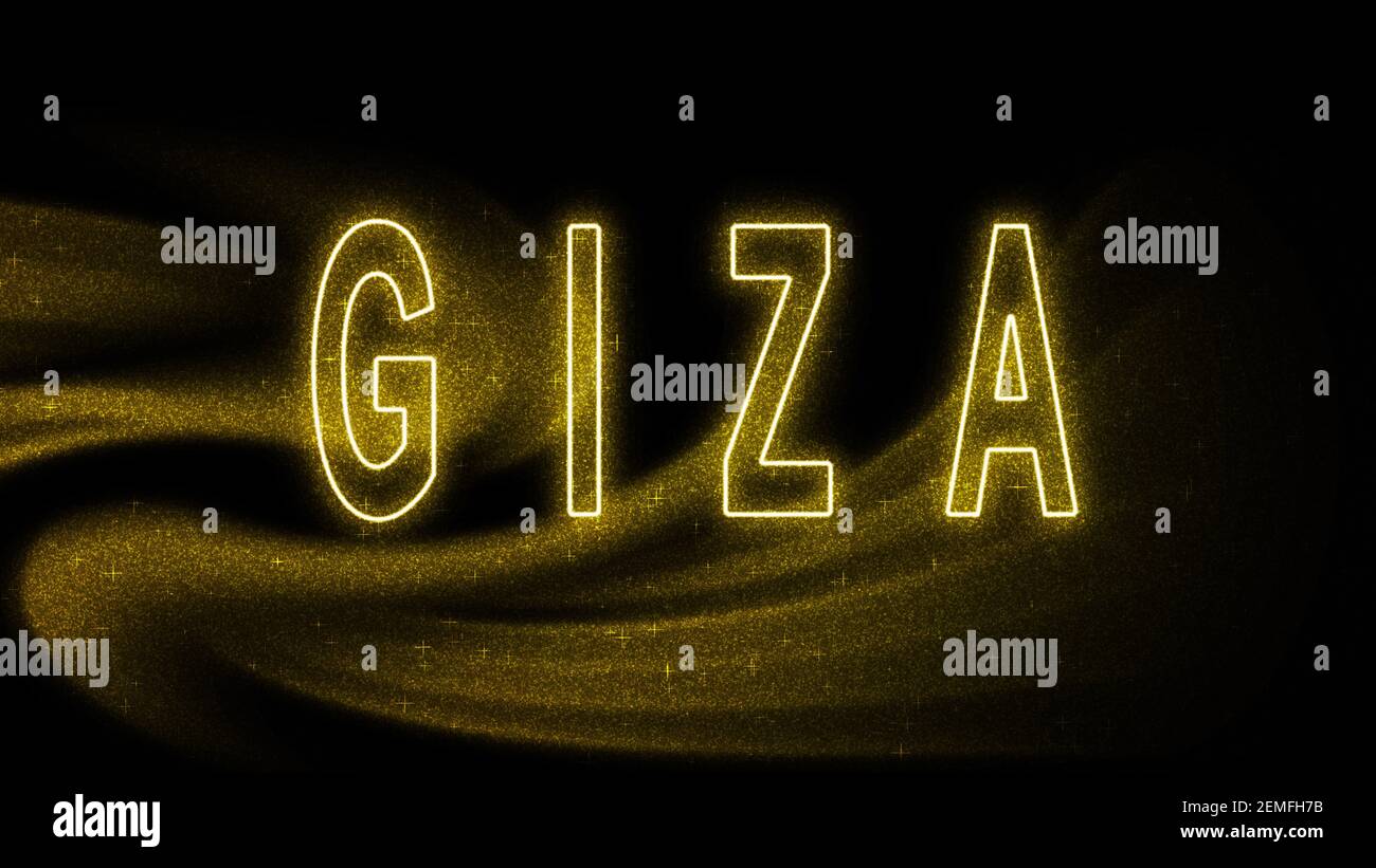 Giza Gold glitter lettering, Giza Tourism and travel, Creative ...