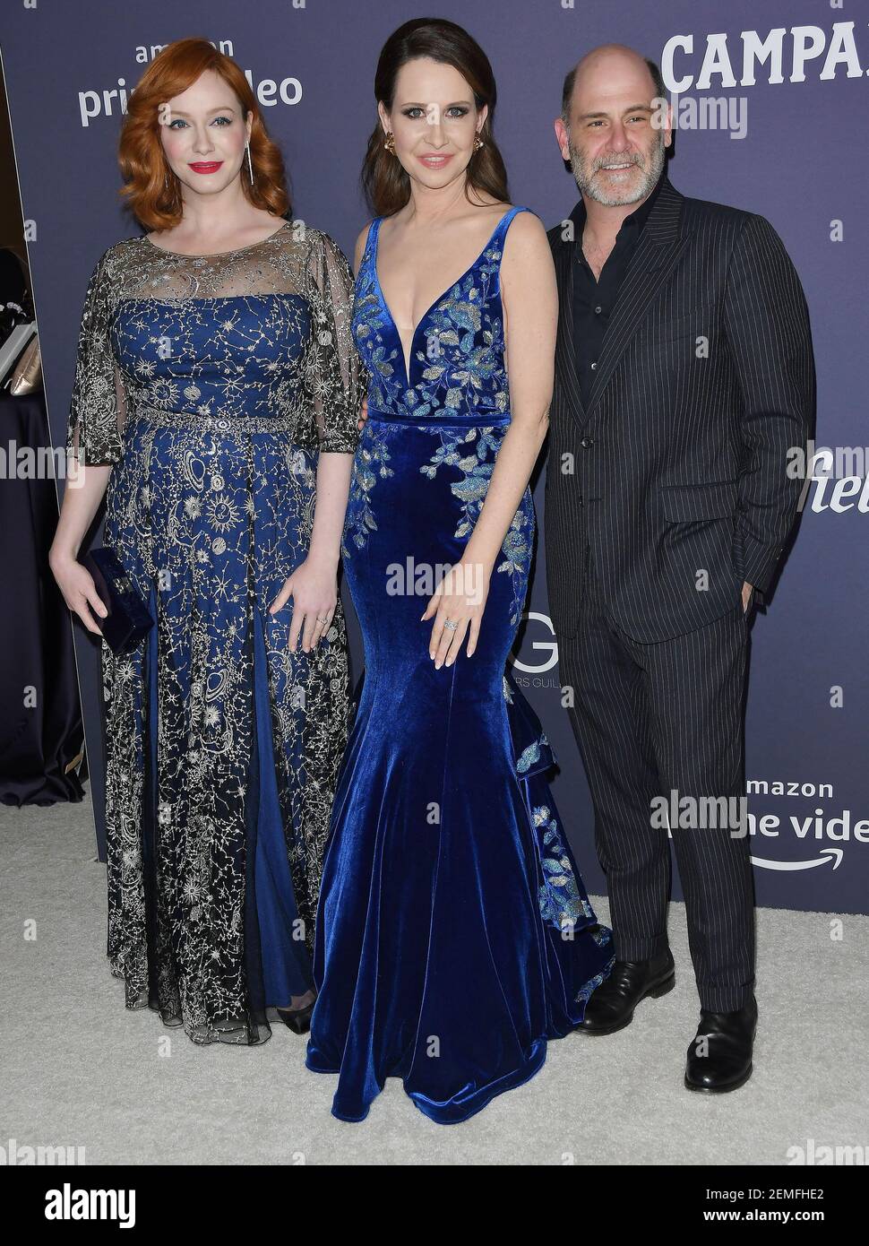 (L-R) Christina Hendricks, Janie Bryant and Matthew Weiner arrives at ...