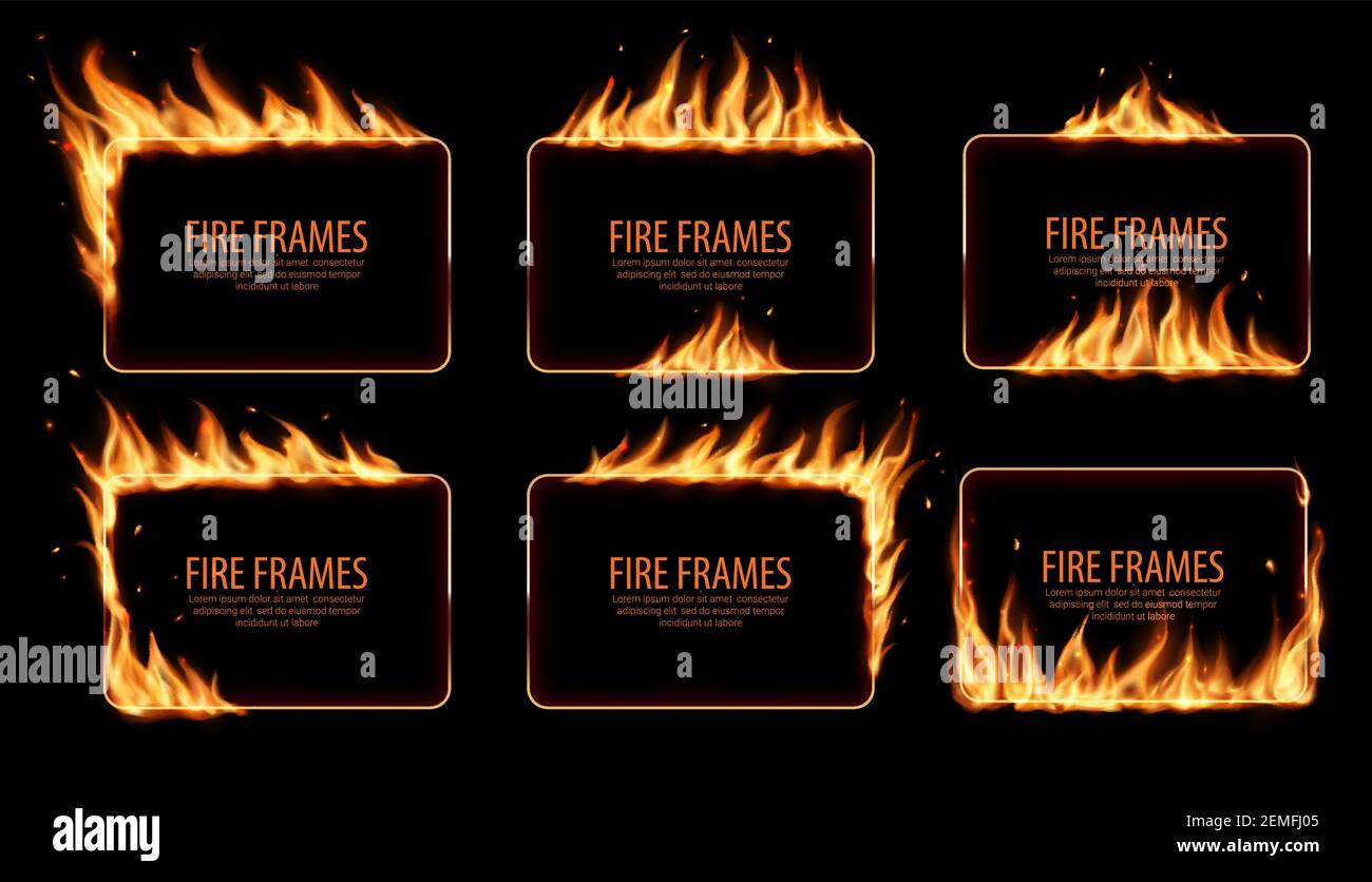 Flames Border Vector