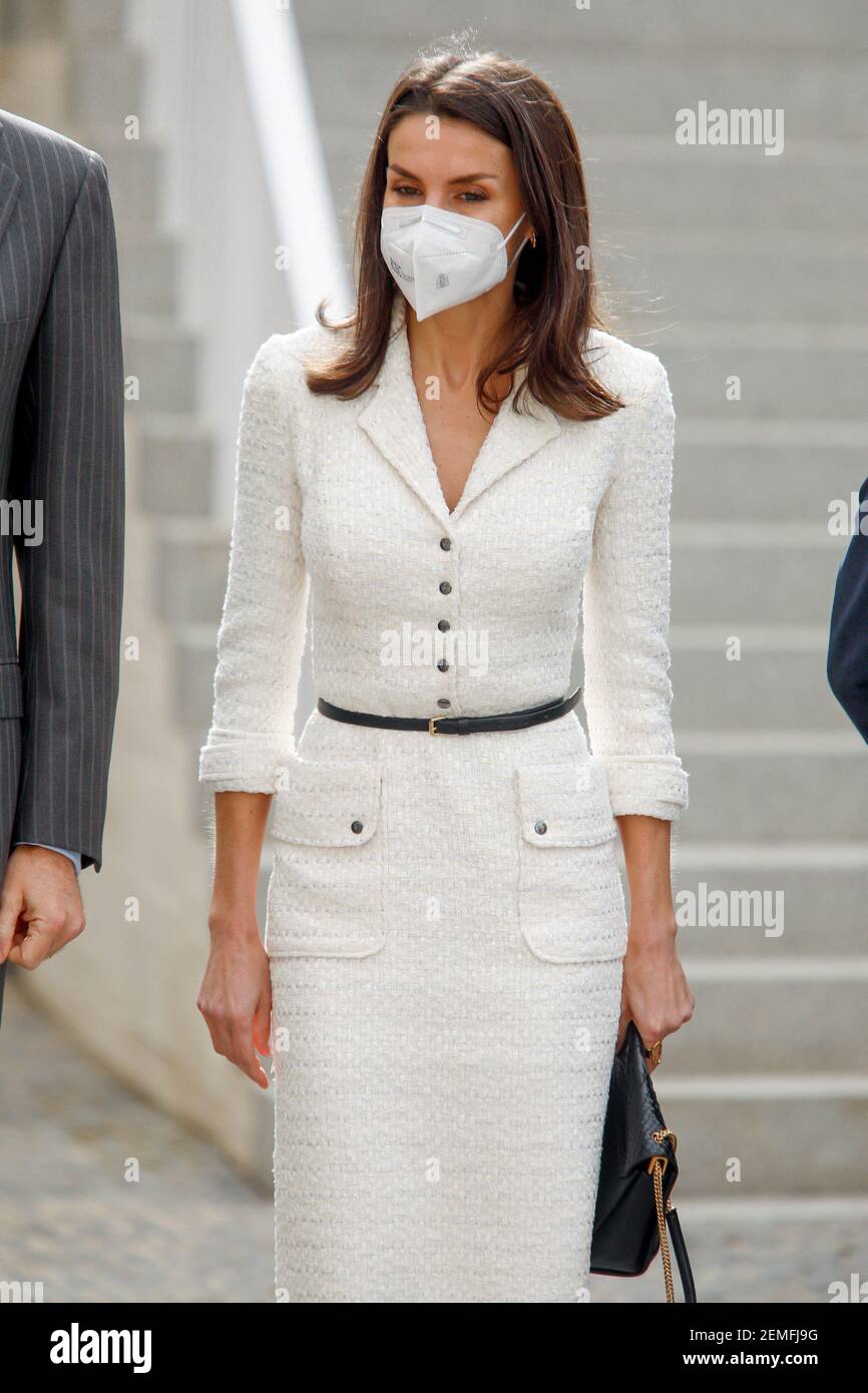 Queen Letizia of Spain attends the opening of the 'Helga de Alvear ...