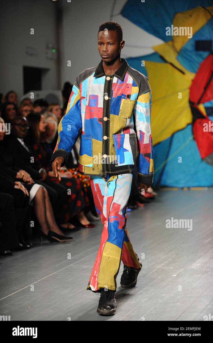 (2/19/2019) A model seen showcasing a design during the Bethany ...