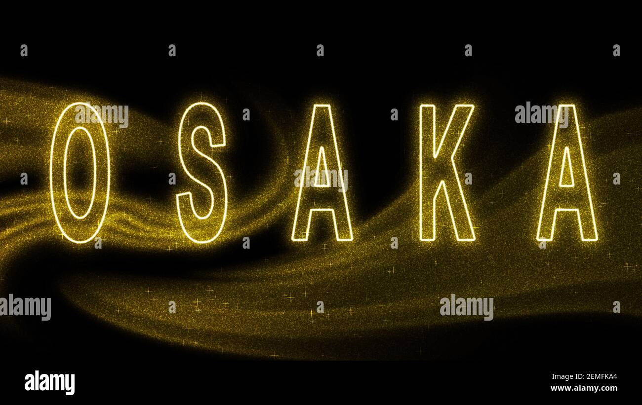 Osaka Gold glitter lettering, Osaka Tourism and travel, Creative ...
