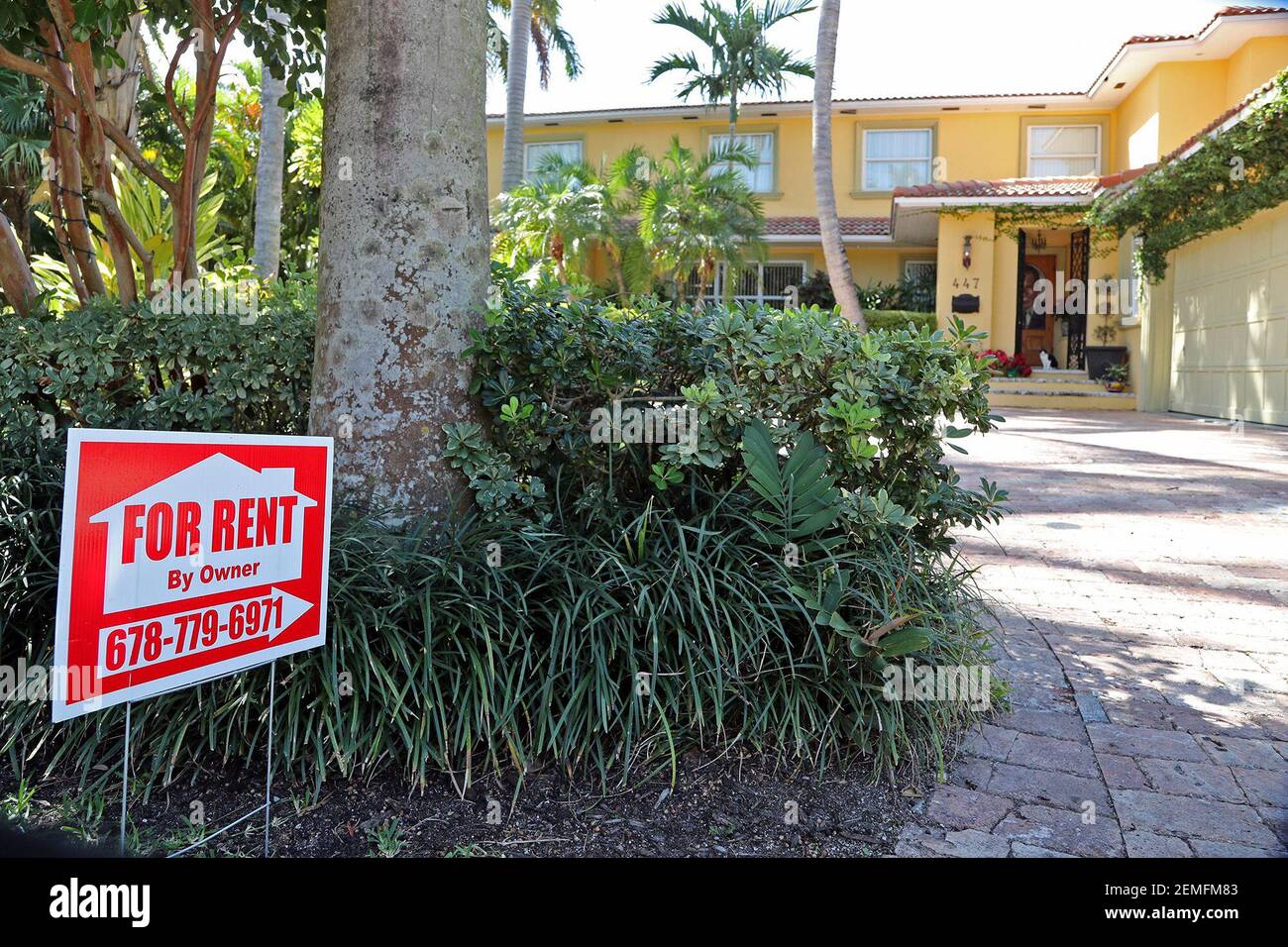 A "For Rent By Owner" sign has gone up outside the home of Roger Stone ...