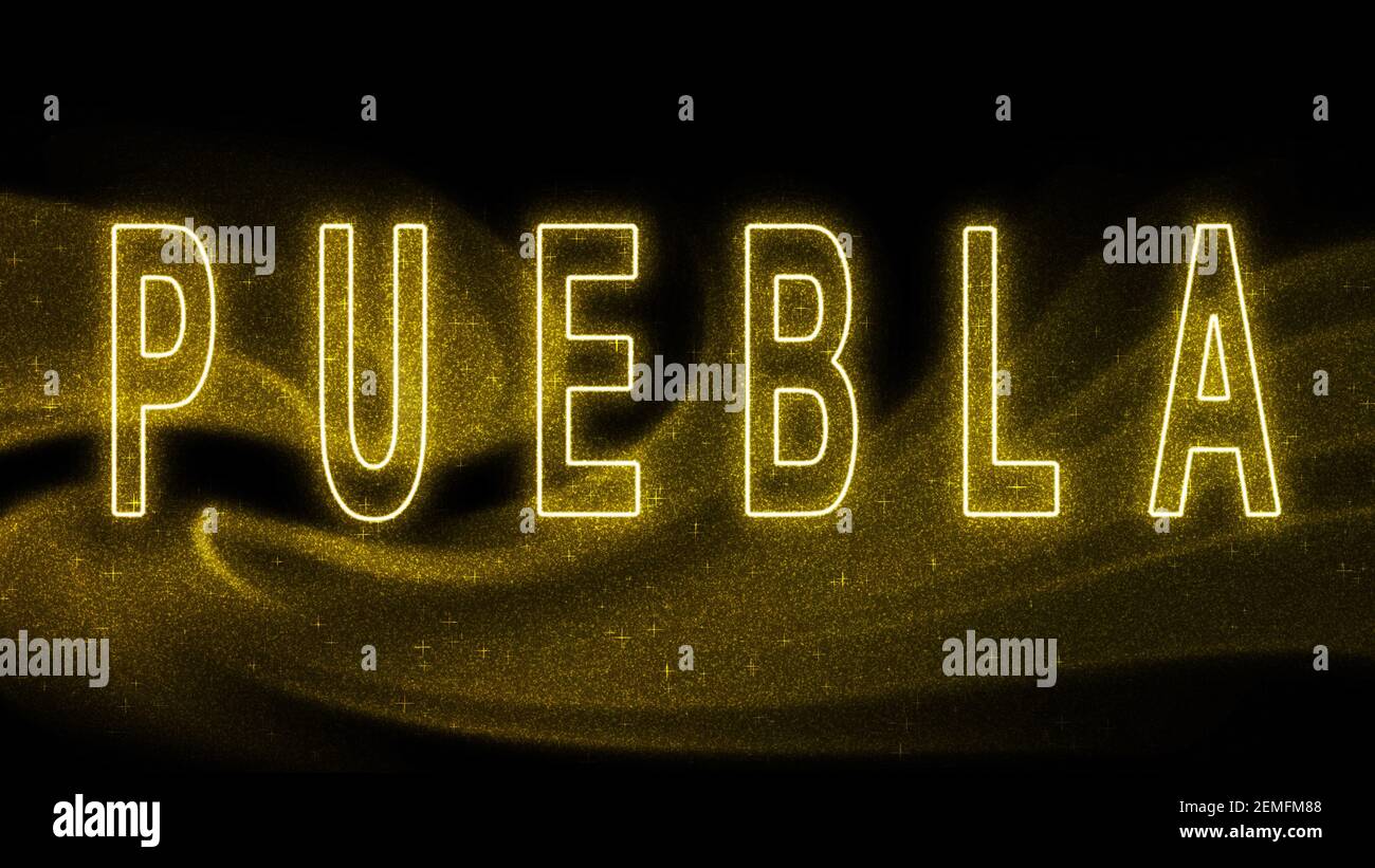 Puebla Gold glitter lettering, Puebla Tourism and travel, Creative ...