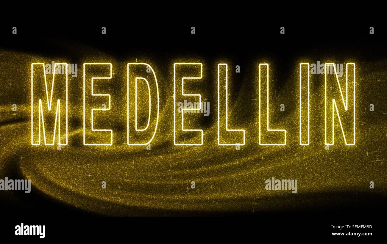 Medellin Gold glitter lettering, Medellin Tourism and travel, Creative ...