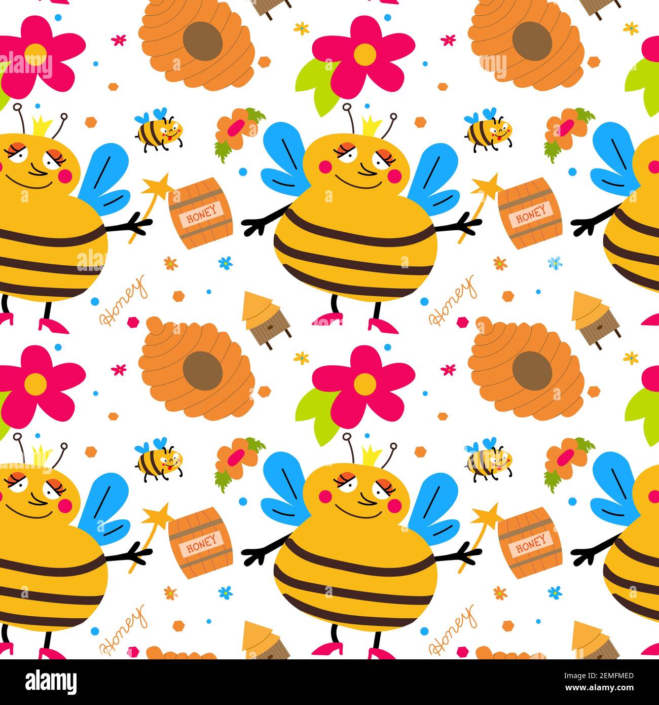 queen bee vector flat style Stock Vector Image & Art - Alamy