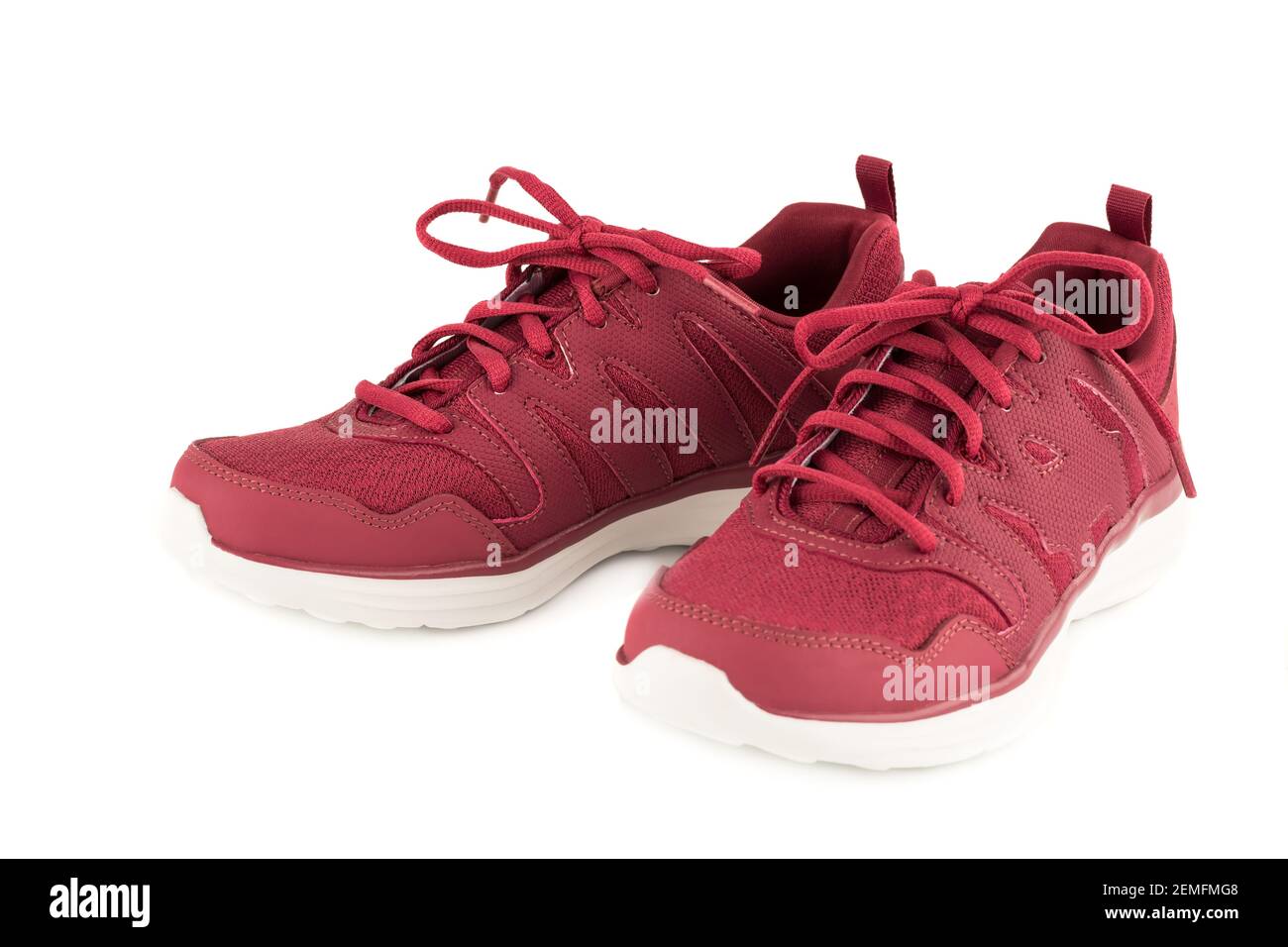 The pair of sport shoes isolated on white background Stock Photo - Alamy