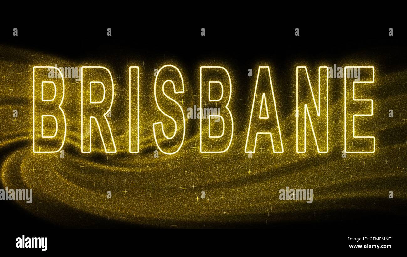 Brisbane Gold glitter lettering, Brisbane Tourism and travel, Creative ...