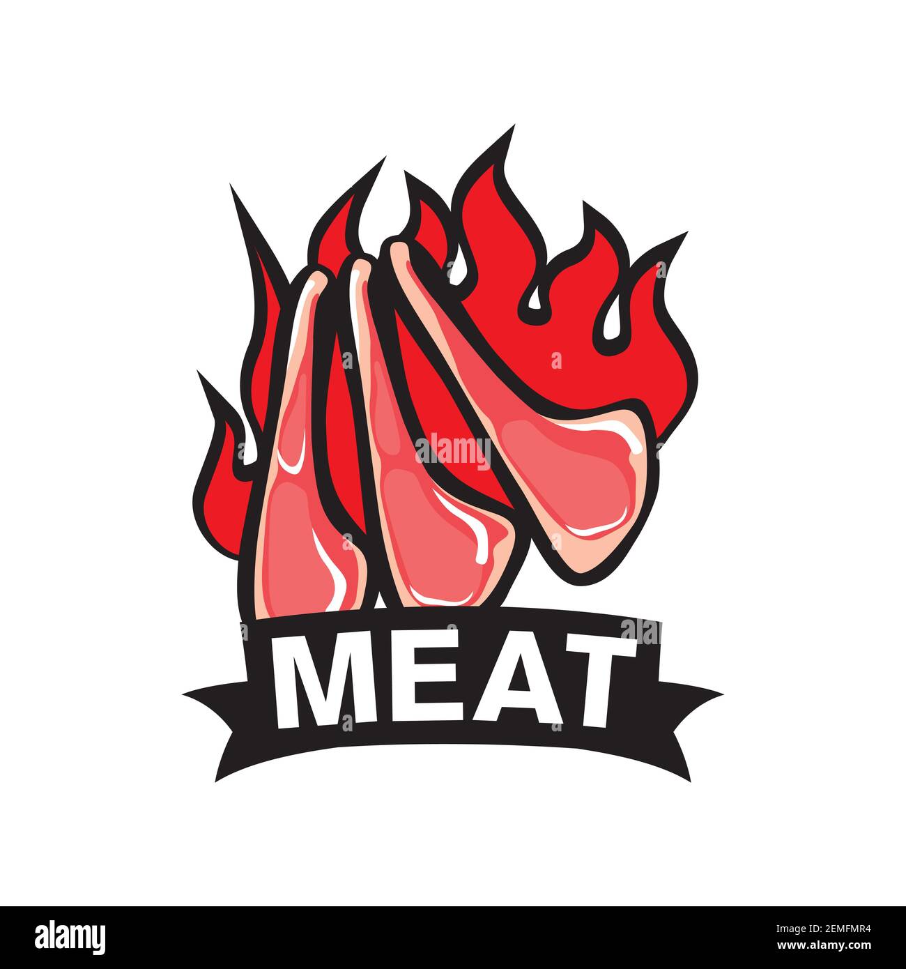 Vector logo of a meat shop and restaurant Stock Vector Image & Art - Alamy