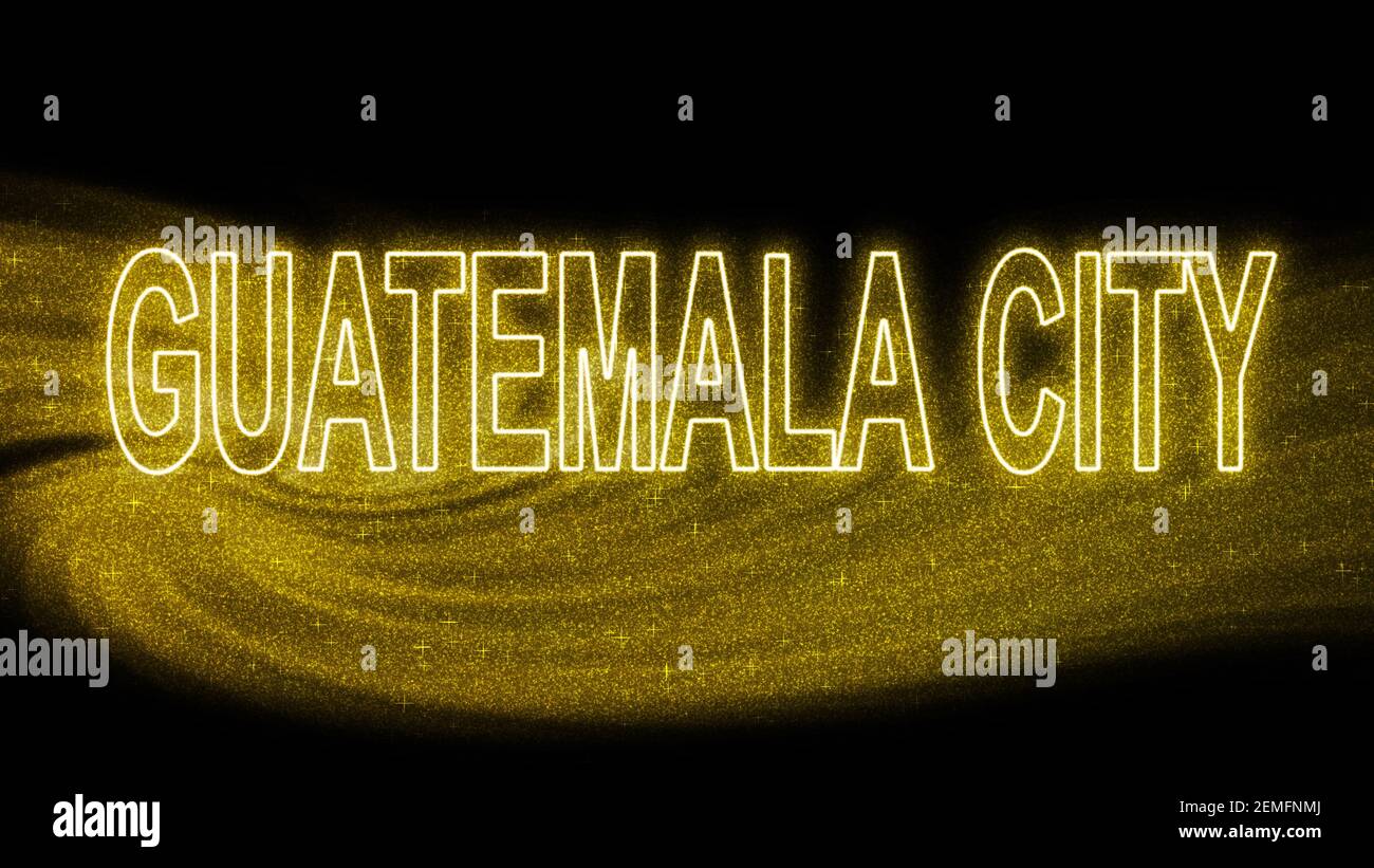 Guatemala City Gold glitter lettering, Guatemala City Tourism and ...