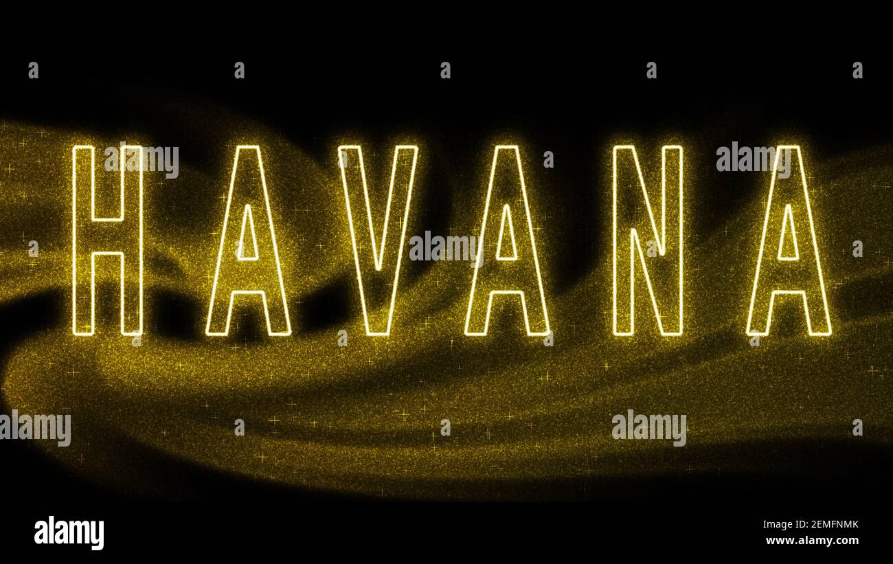 Havana Gold glitter lettering, Havana Tourism and travel, Creative ...