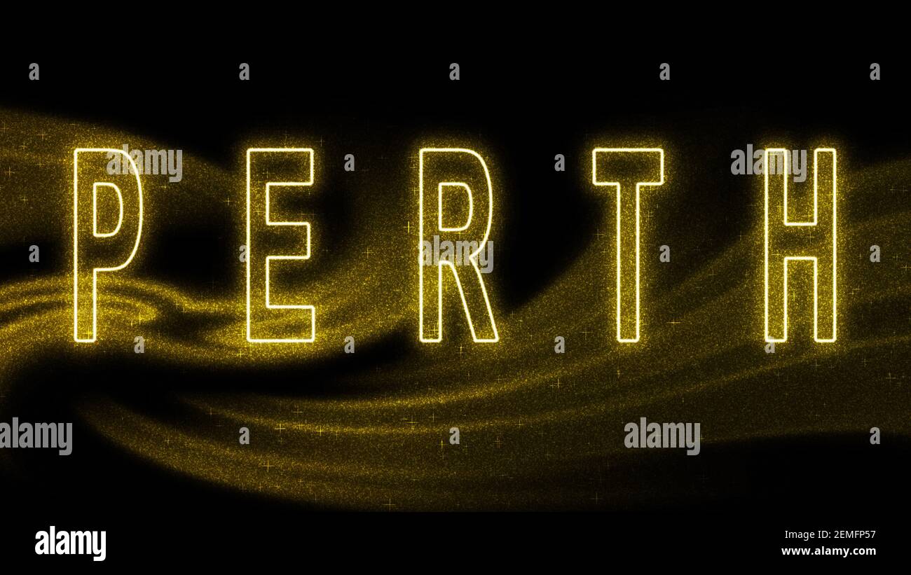 Perth Gold glitter lettering, Perth Tourism and travel, Creative ...