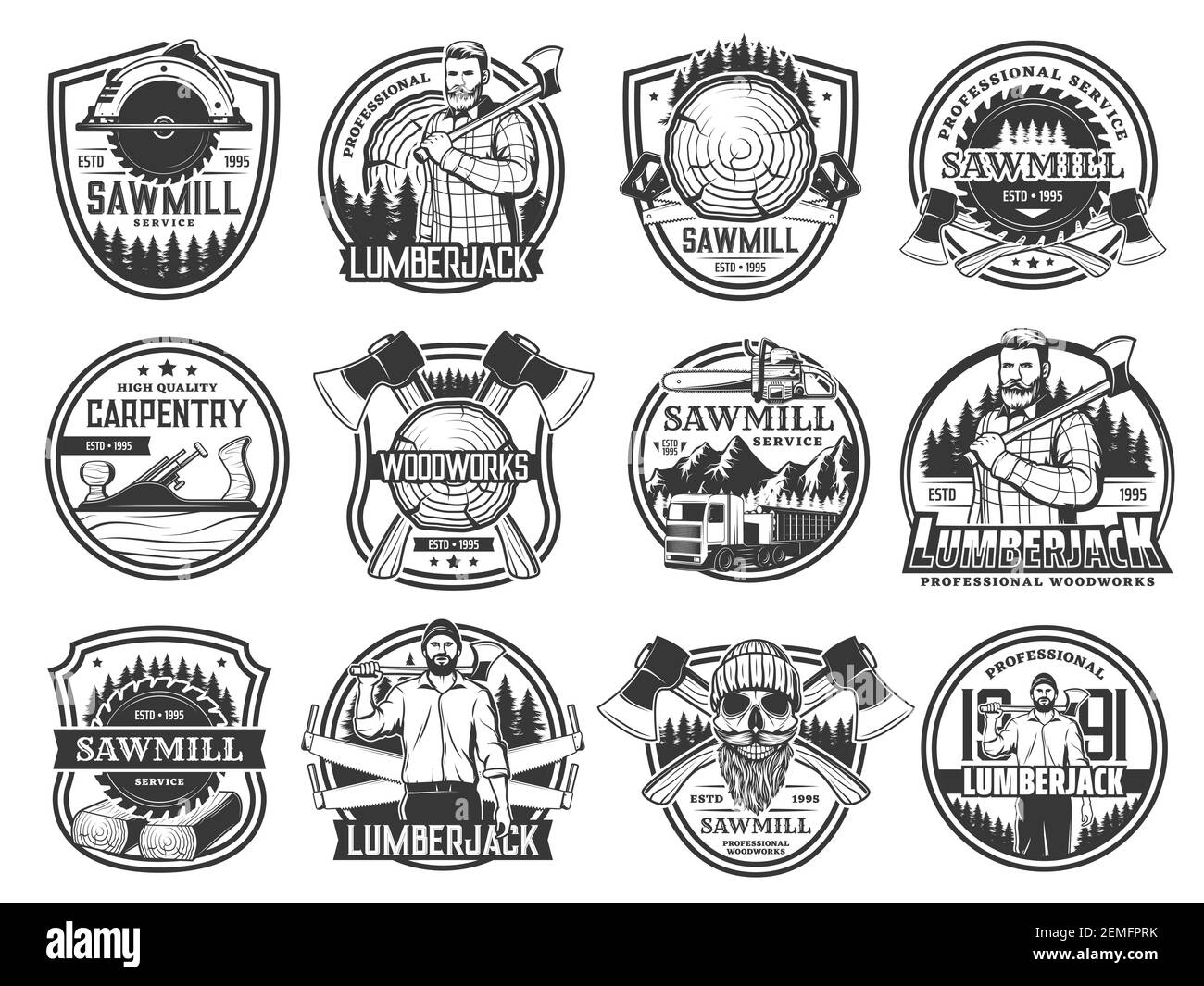 Forestry Logging Logo