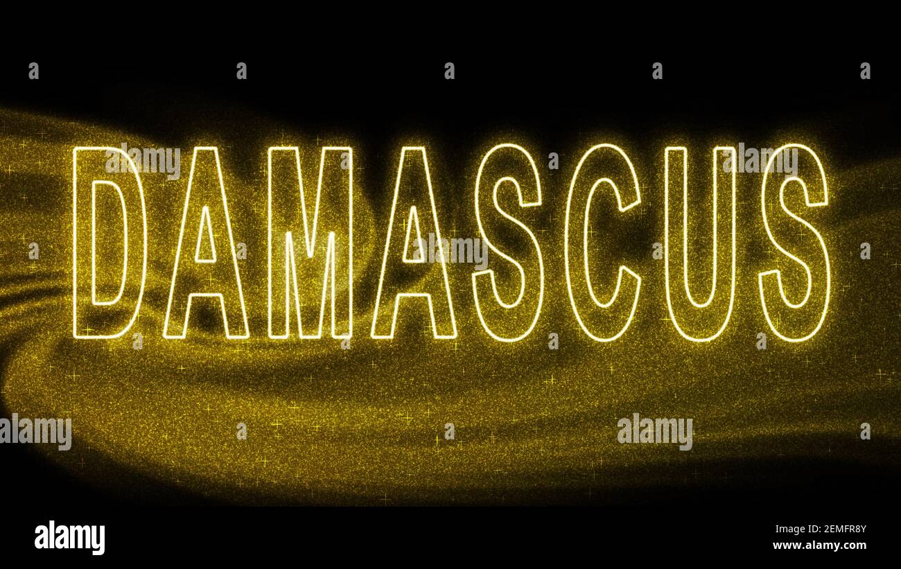 Damascus Gold glitter lettering, Damascus Tourism and travel, Creative ...