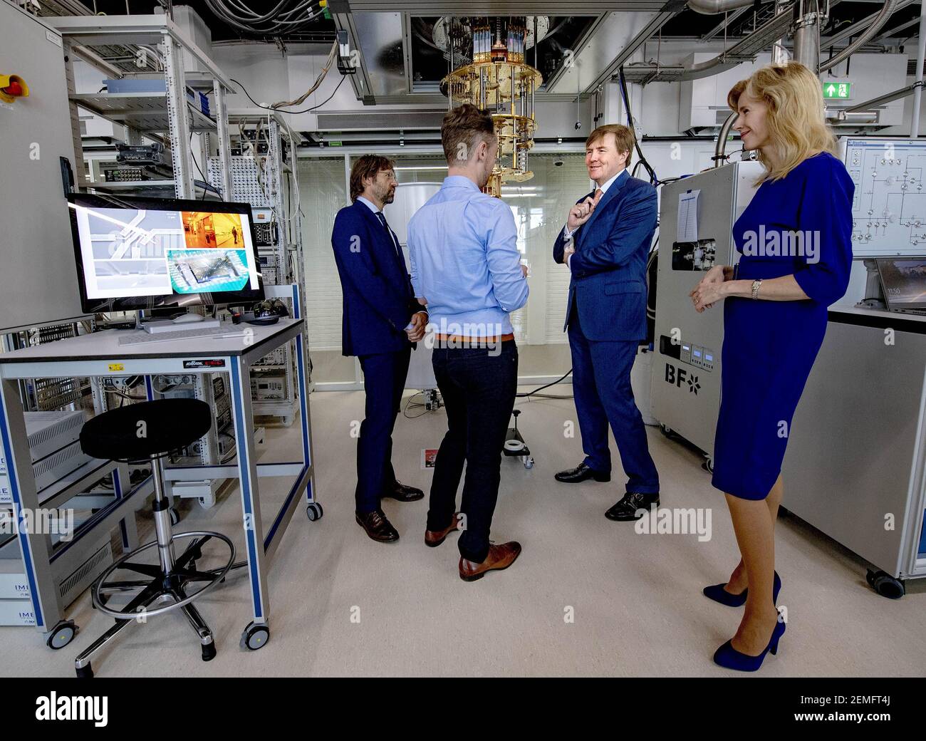 King Willem-Alexander and Professor Leo Kouwenhoven and Mona Keijzer ...