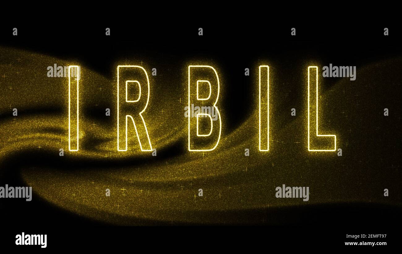 Irbil Gold glitter lettering, Irbil Tourism and travel, Creative ...