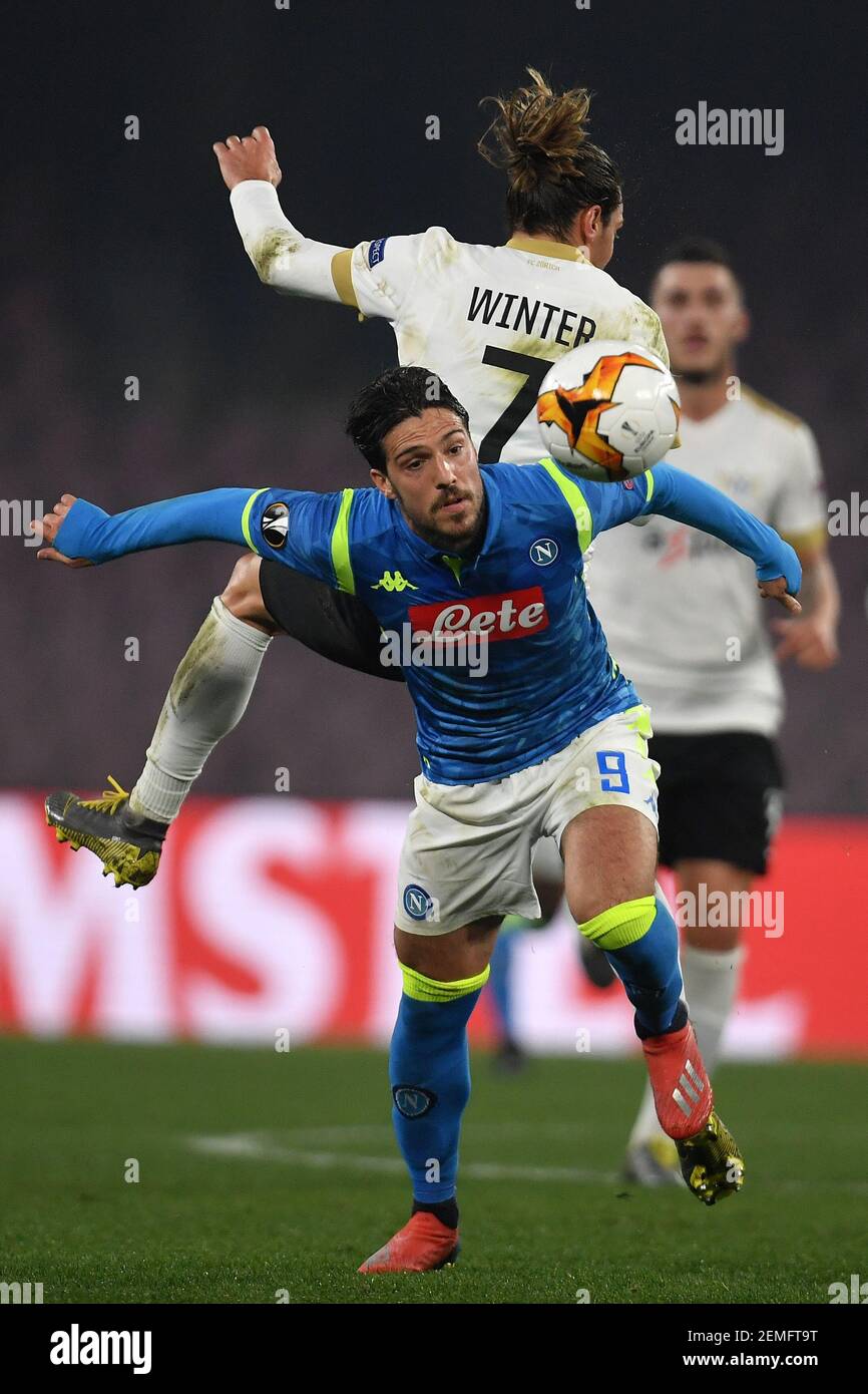 Simone Verdi of Napoli , Adrian Winter of Zurich Napoli 21-02-2019 Stadio San Paolo, Football ...